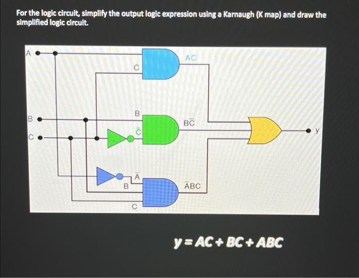 Solved For the logic circuit, simplify the output logic | Chegg.com