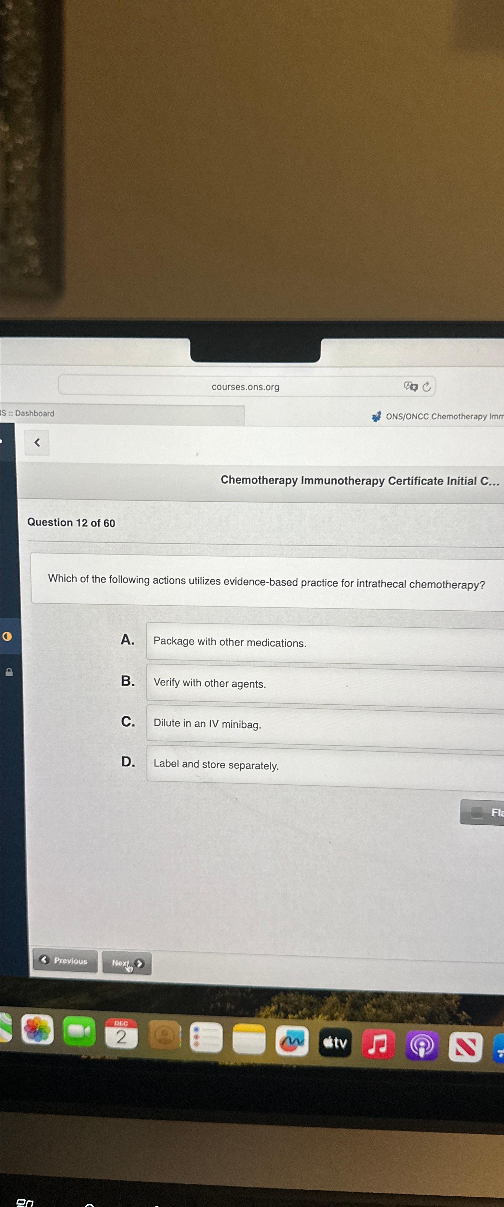 Solved Chemotherapy Immunotherapy Certificate Initial | Chegg.com