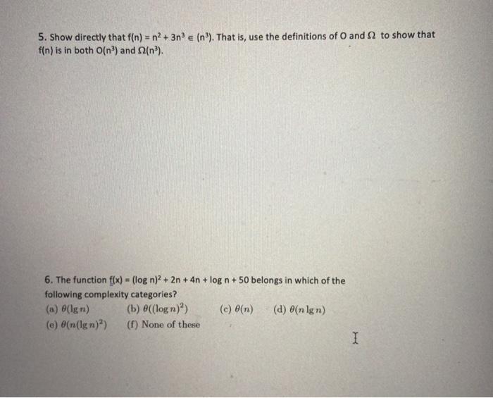 1. Compute the time complexity(Theta )of the | Chegg.com