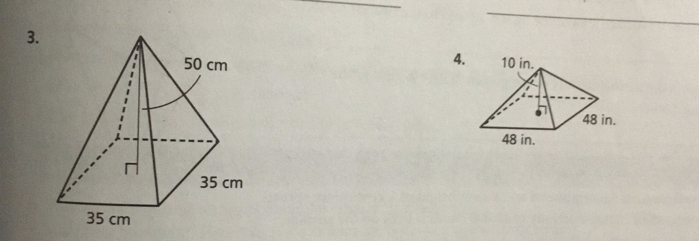 Solved Find the surface area of each regular pyramid round | Chegg.com
