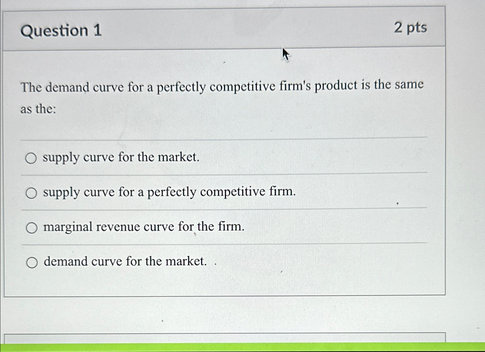 Solved Question 12 ﻿ptsThe demand curve for a perfectly | Chegg.com