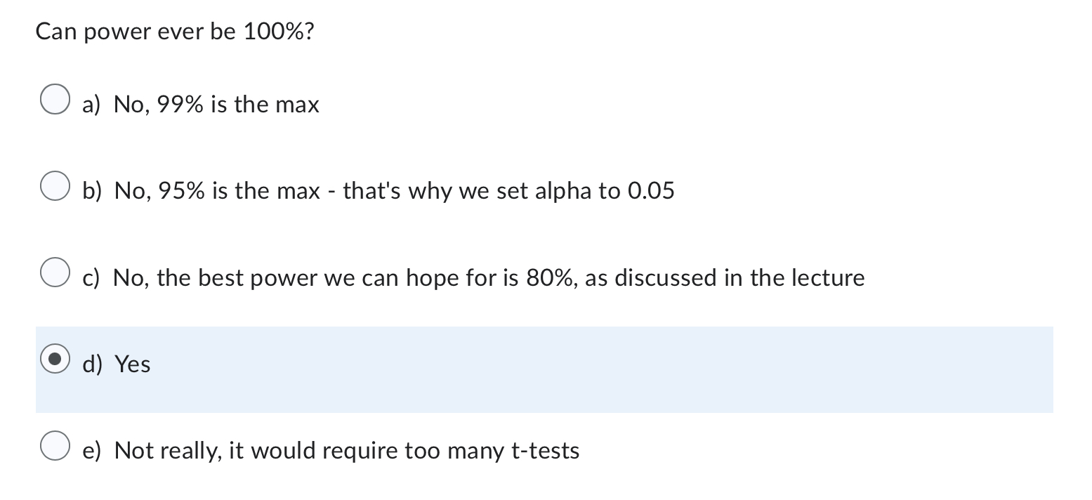 Solved Can power ever be 100% ?a) ﻿No, 99% ﻿is the maxb) | Chegg.com