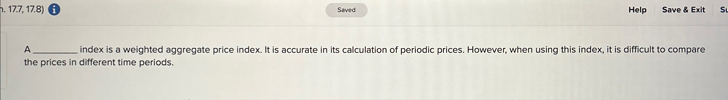 Solved 4 ﻿index is a weighted aggregate price index. It is | Chegg.com