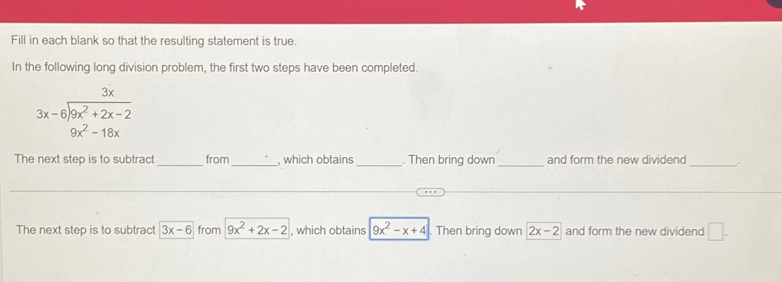 Solved Fill in each blank so that the resulting statement is | Chegg.com