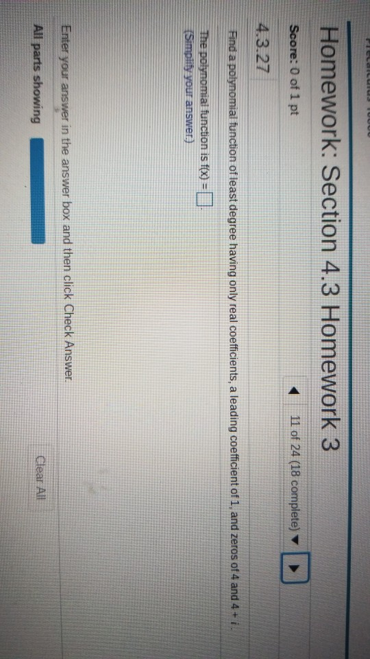 Solved Homework Section 4 3 Homework 3 Score 0 Of 1 Pt 10