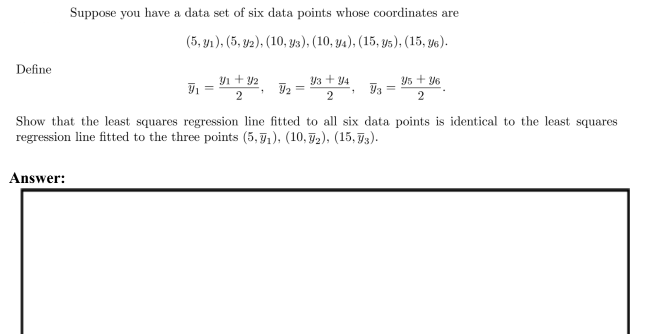 Solved Suppose you have a data set of six data points whose | Chegg.com