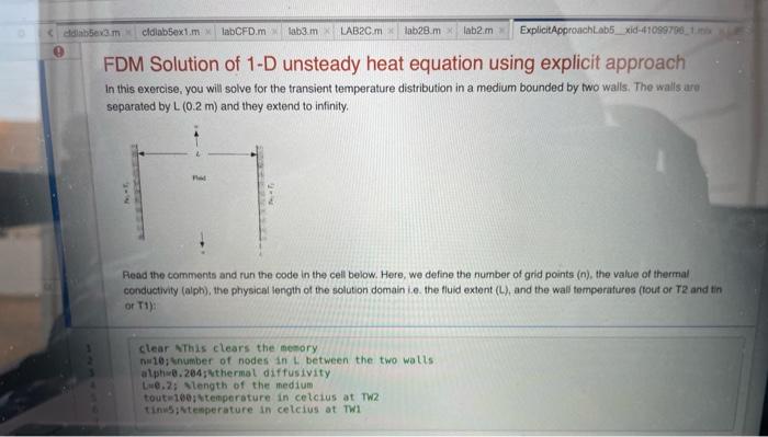 Solved Please refer to the attached. mlx file The heat | Chegg.com