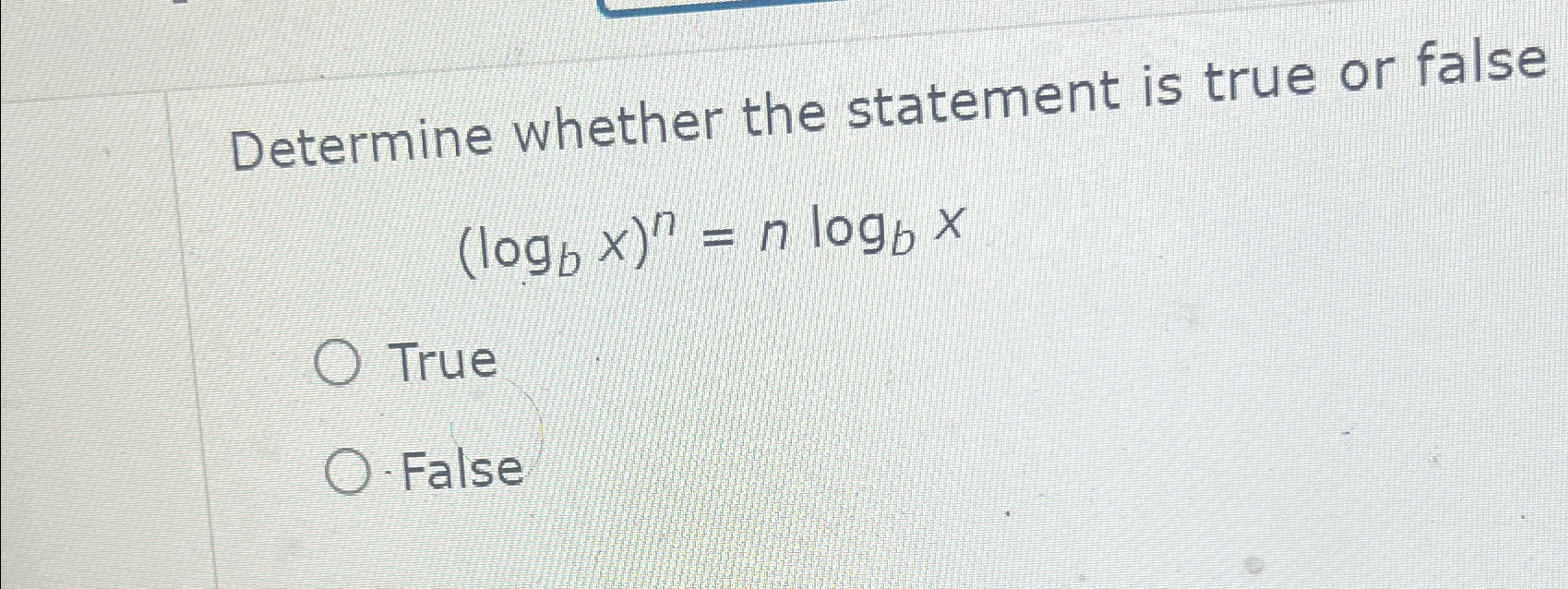Solved Determine whether the statement is true or | Chegg.com