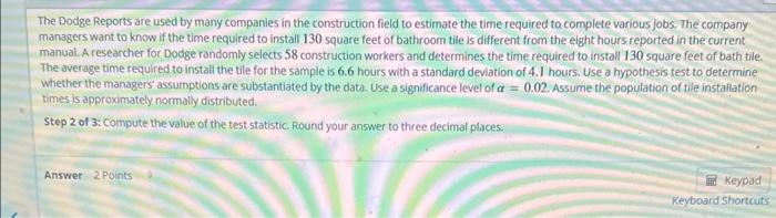 The Dodge Reports are used by many companies in the | Chegg.com