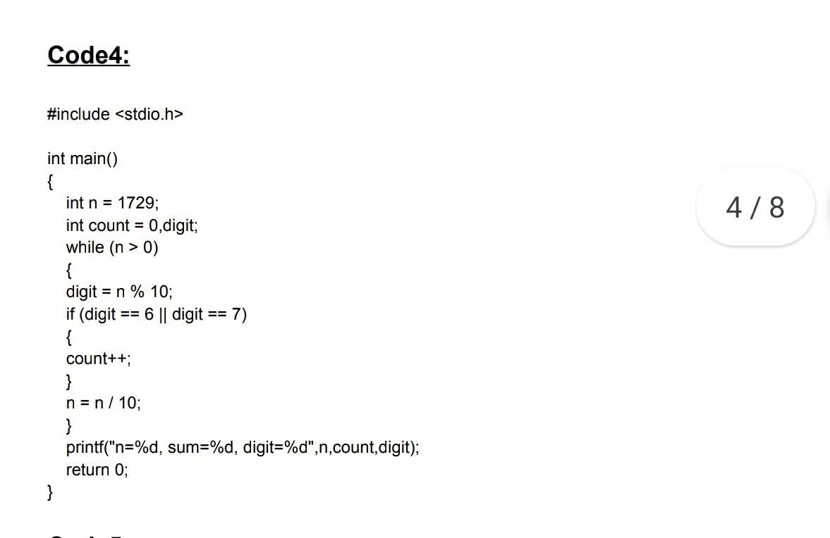 Solved Trace the output (by hand) of the following codes: C | Chegg.com