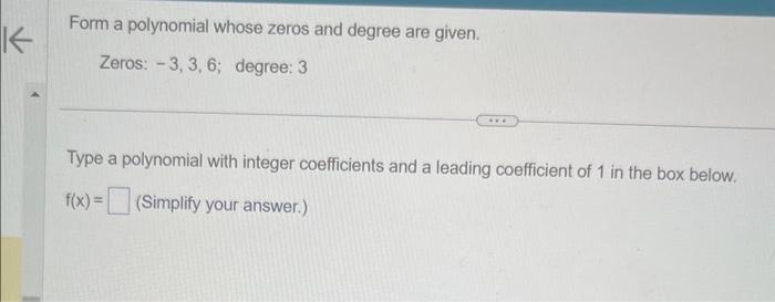 Solved Write a polynomial function whose graph is shown | Chegg.com