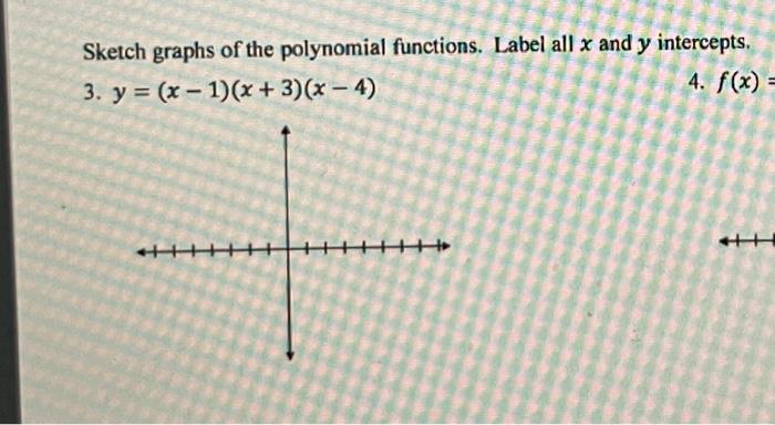Solved Sketch graphs of the polynomial functions. Label all | Chegg.com