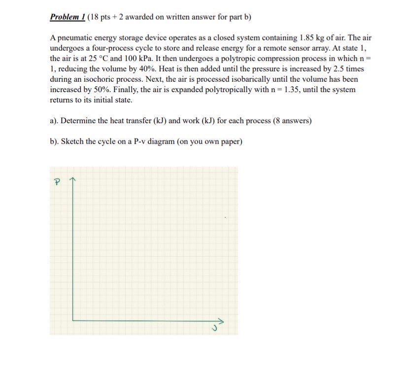Problem 1 (18 ﻿pts +2 ﻿awarded on written answer for | Chegg.com