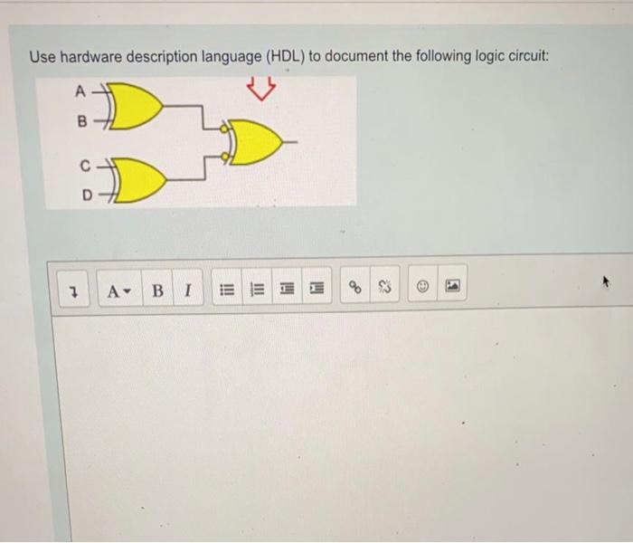 Solved Use hardware description language (HDL) to document | Chegg.com