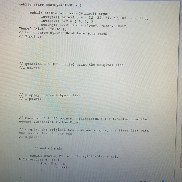 java The first method is called switchPairs that | Chegg.com