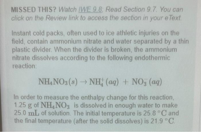 Solved Calculate the change in enthalpy for the reaction. | Chegg.com