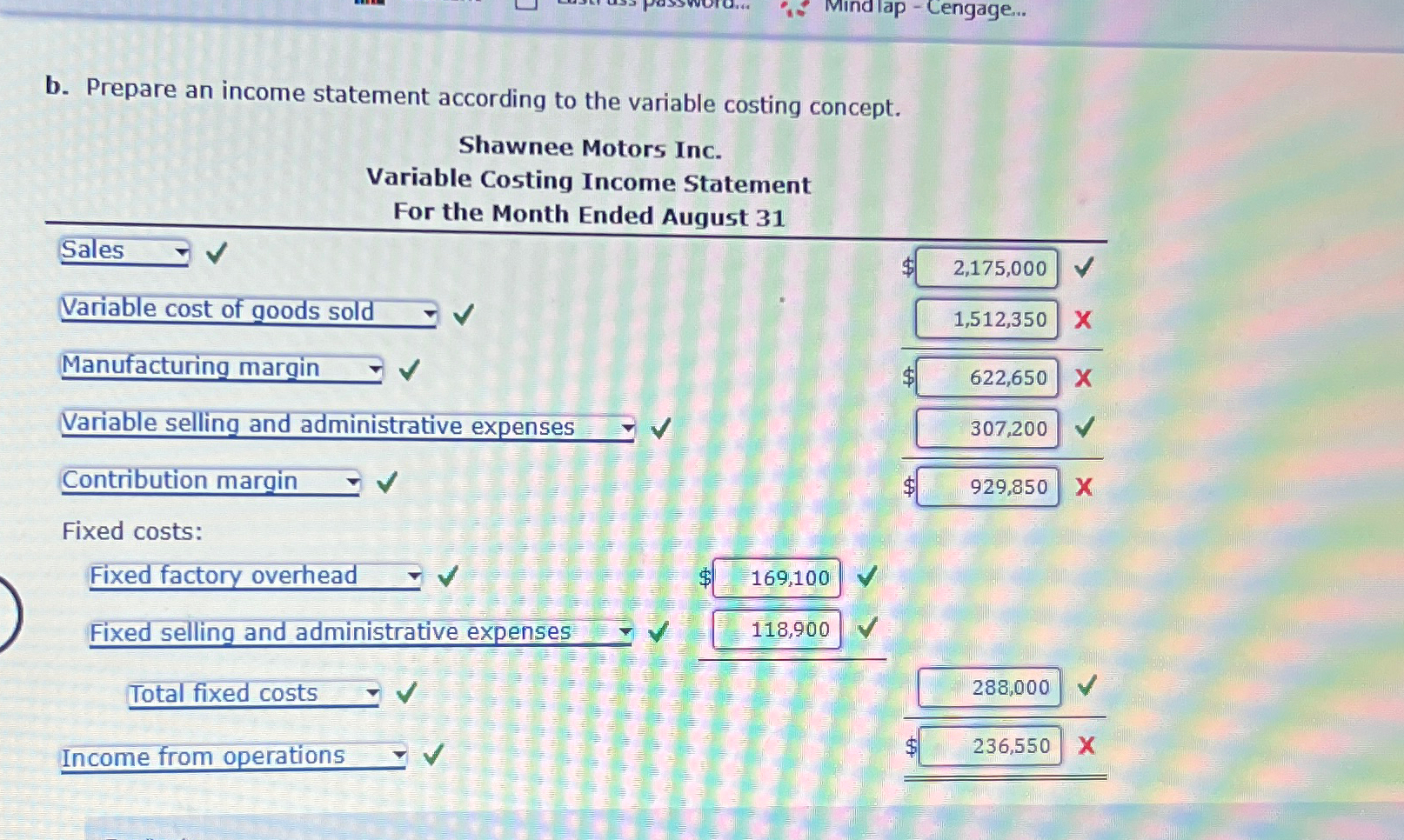 B ﻿prepare An Income Statement According To The