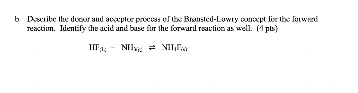 Solved b. ﻿Describe the donor and acceptor process of the | Chegg.com