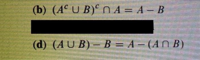 Solved Let A and B be subsets of some universal set U. Prove | Chegg.com