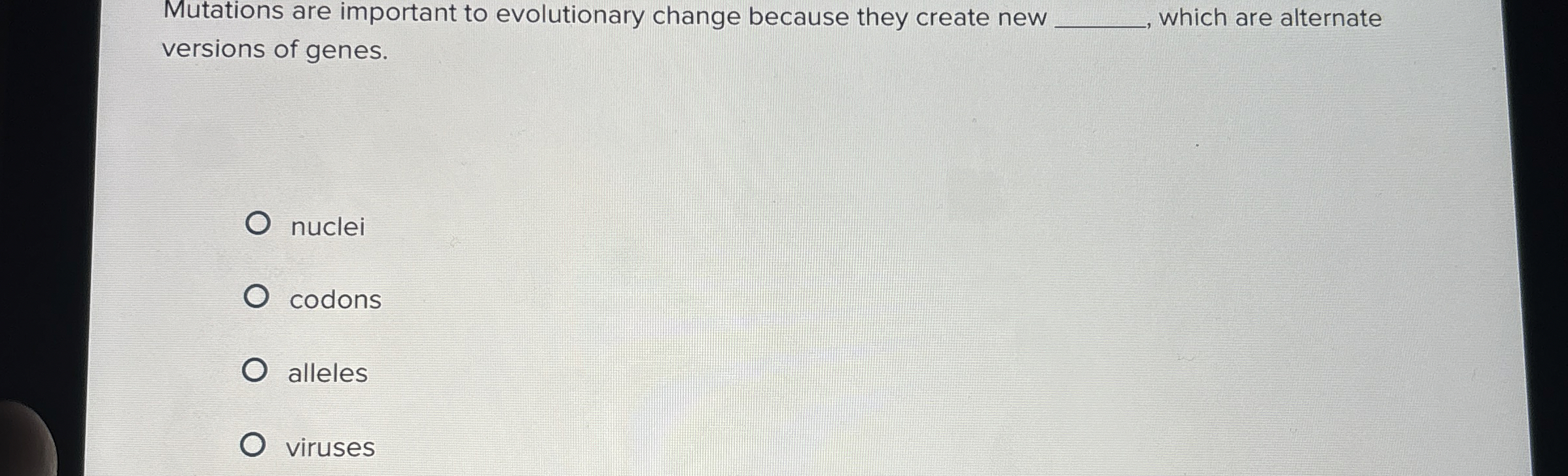 Solved Mutations are important to evolutionary change | Chegg.com
