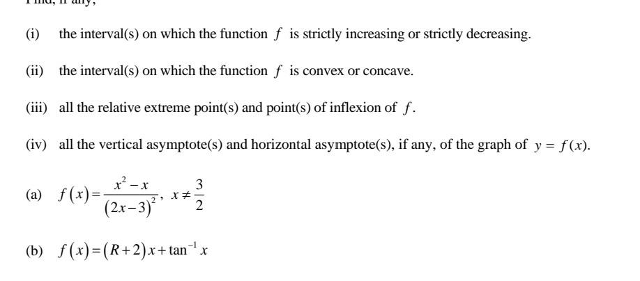 Solved (i) the interval(s) on which the function f is | Chegg.com