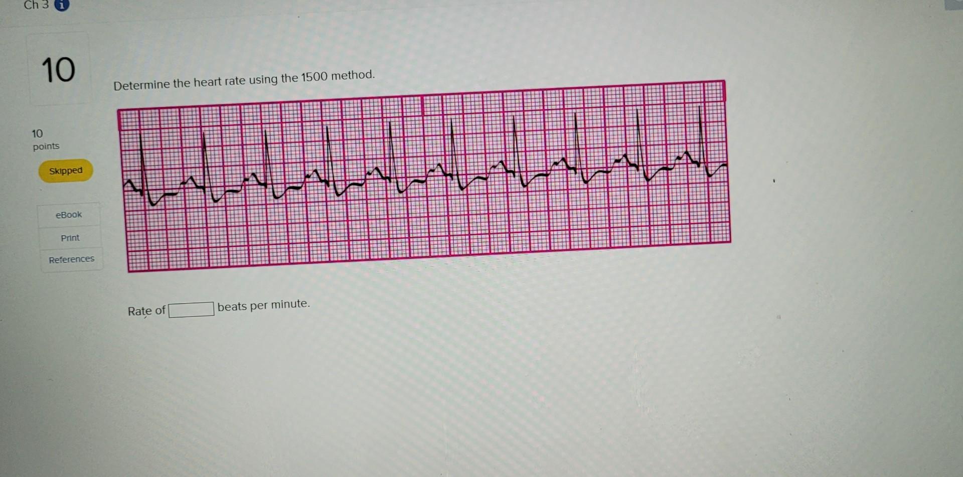 Solved Rate of beats per minute. Rate of beats per | Chegg.com
