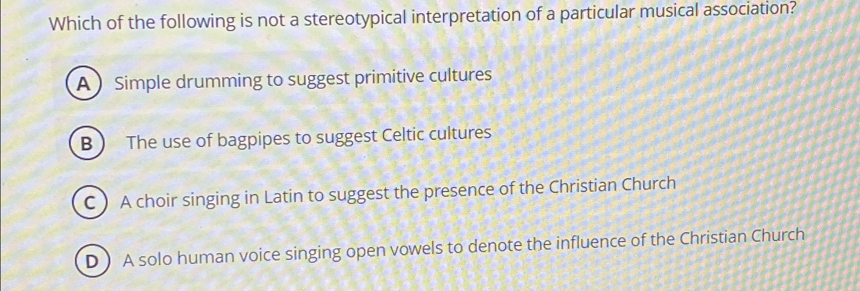 Solved Which of the following is not a stereotypical | Chegg.com