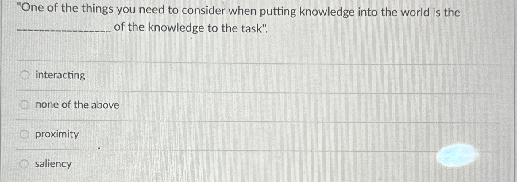 Solved "One of the things you need to consider when putting | Chegg.com