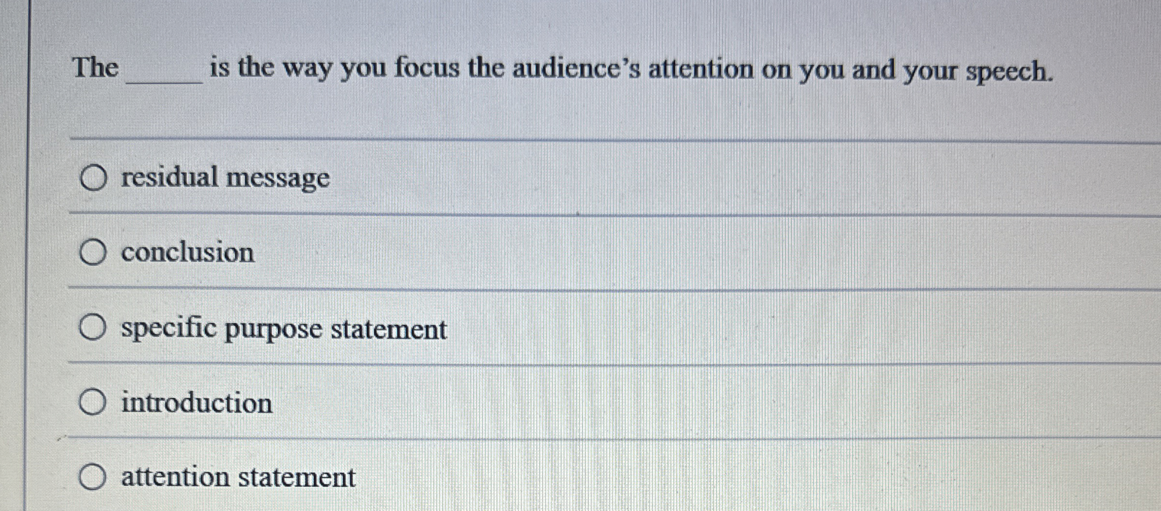 Solved Theis the way you focus the audience's attention on | Chegg.com