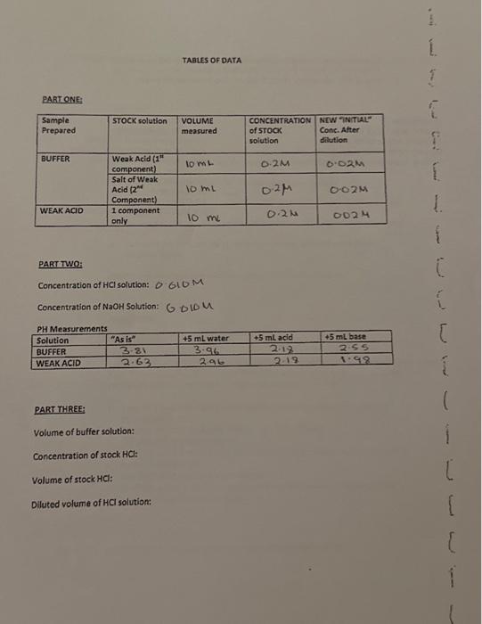 solve part threevolume of buffer | Chegg.com