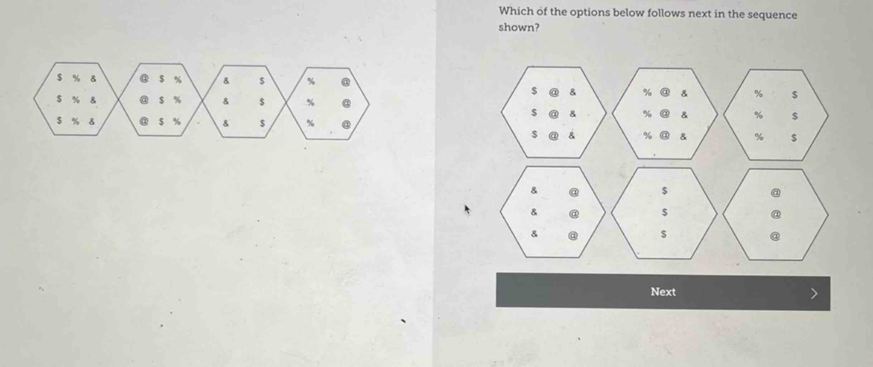 Solved Which of the options below follows next in the | Chegg.com