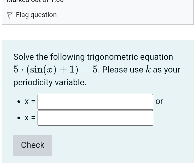 Solved Flag questionSolve the following trigonometric | Chegg.com