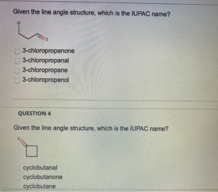 Solved Given the line angle structure, which is the IUPAC | Chegg.com