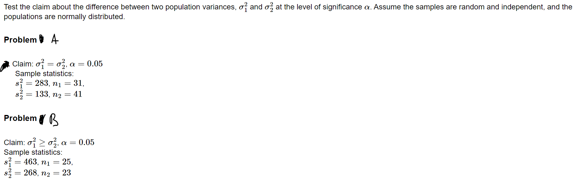 Solved Test the claim about the difference between two | Chegg.com