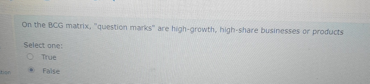 Solved On the BCG matrix, "question marks" are high-growth, | Chegg.com