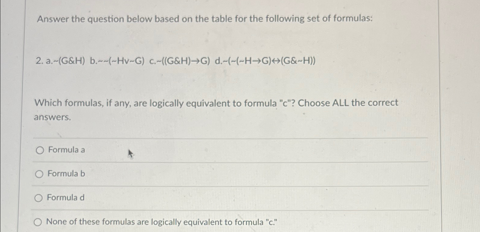 Solved Answer the question below based on the table for the | Chegg.com