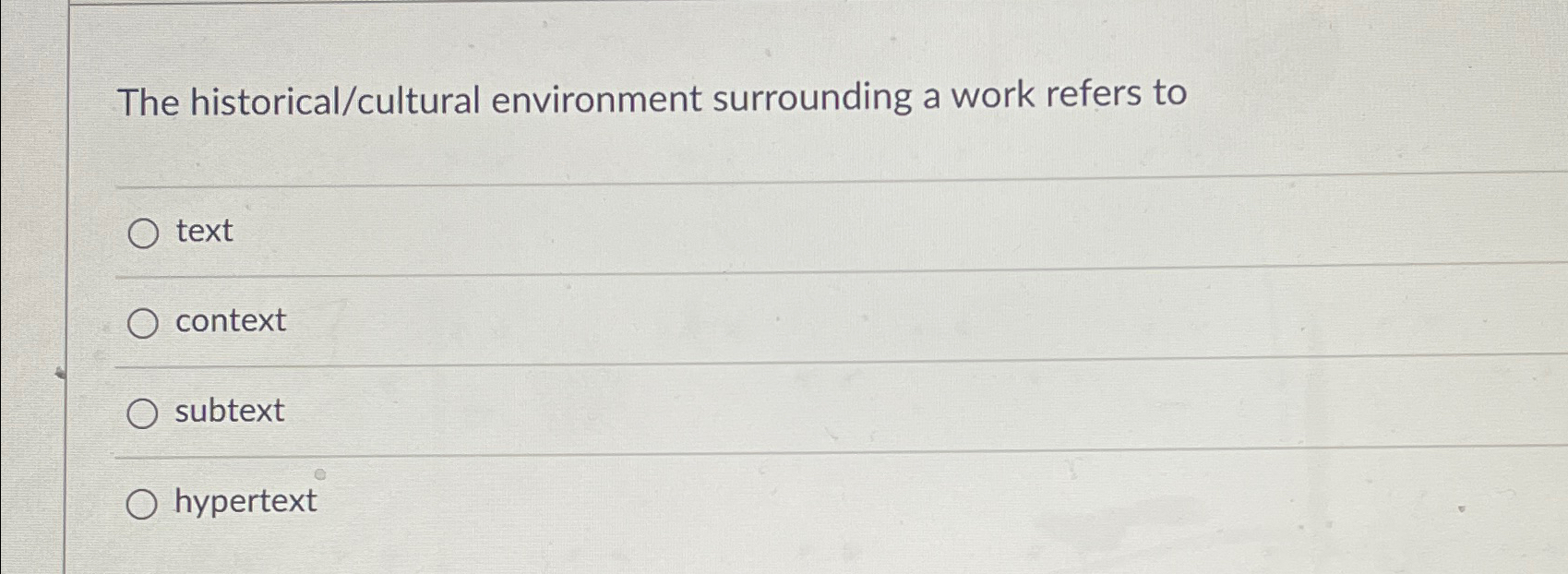 Solved The historical/cultural environment surrounding a | Chegg.com