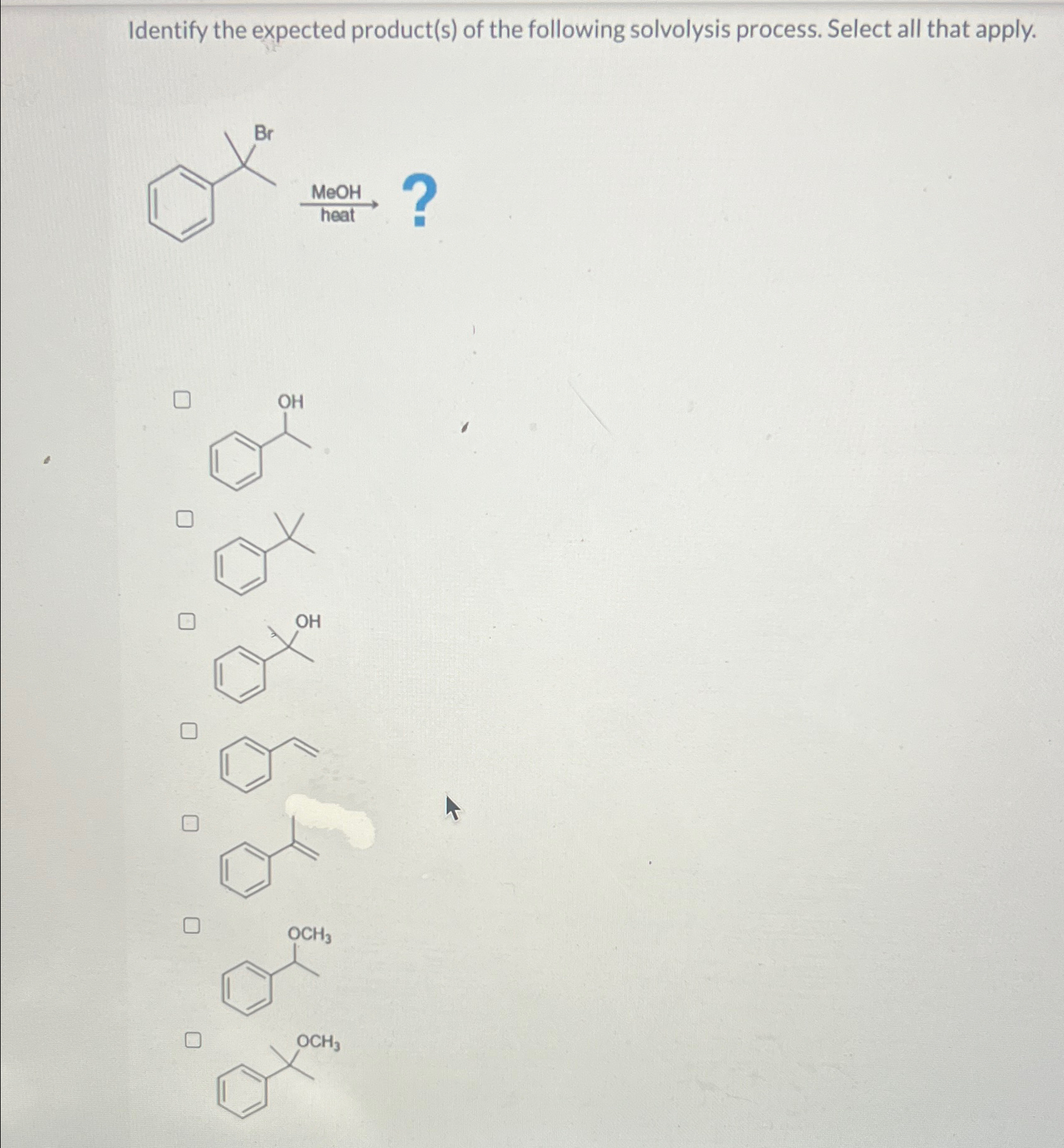 Solved Identify the expected product(s) ﻿of the following | Chegg.com