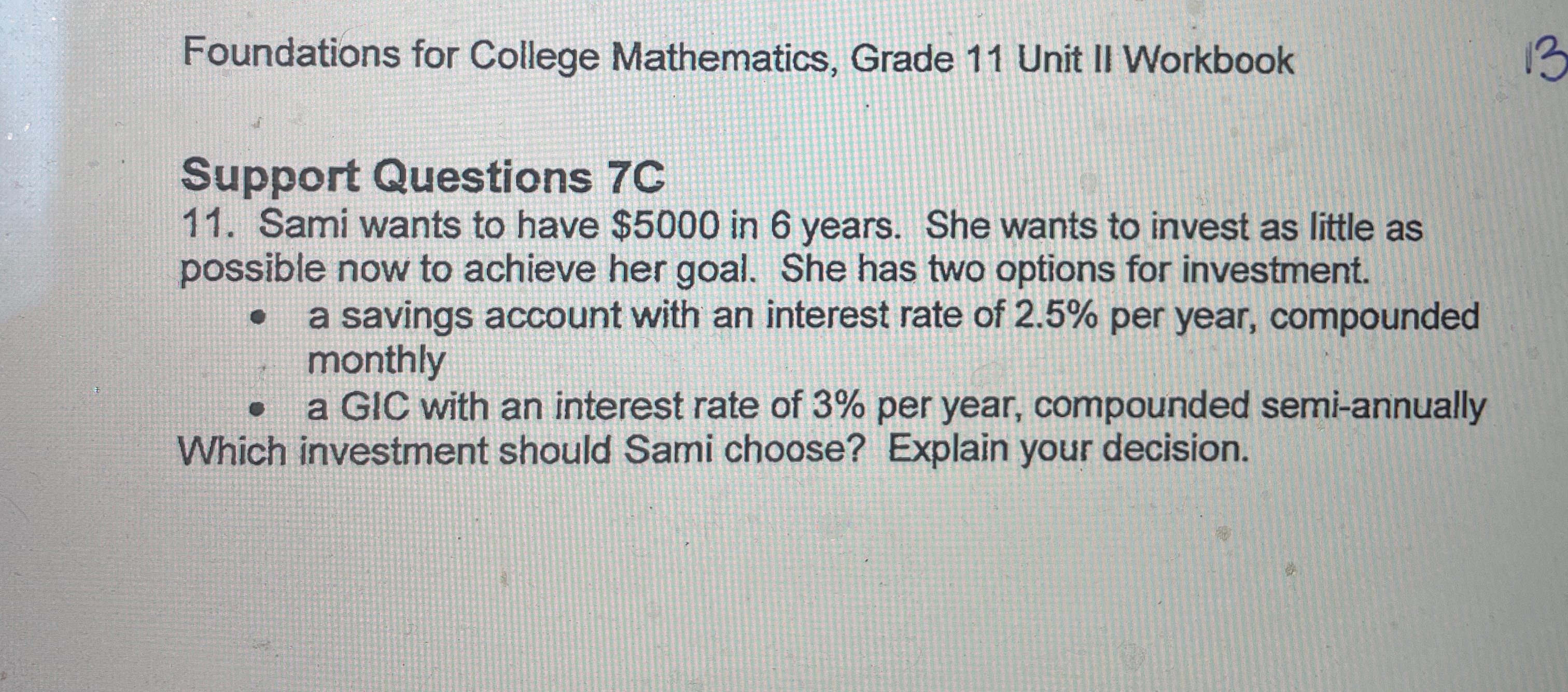 Solved Foundations for College Mathematics, Grade 11 ﻿Unit | Chegg.com