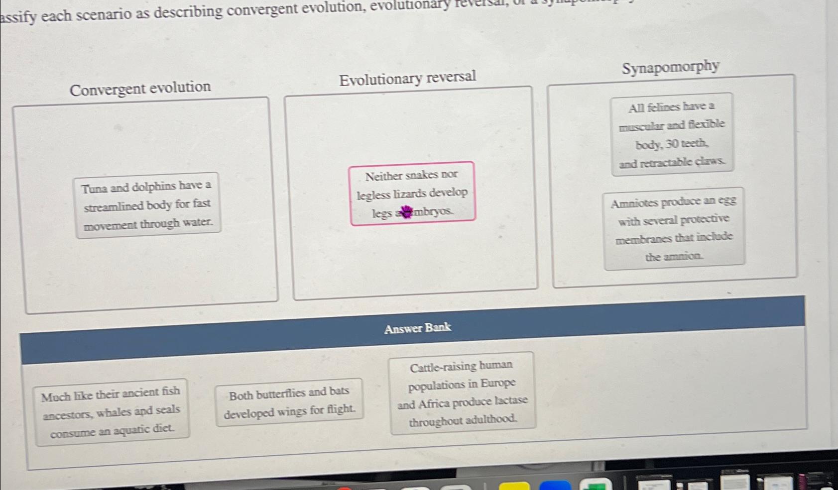 Solved assify each scenario as describing convergent | Chegg.com