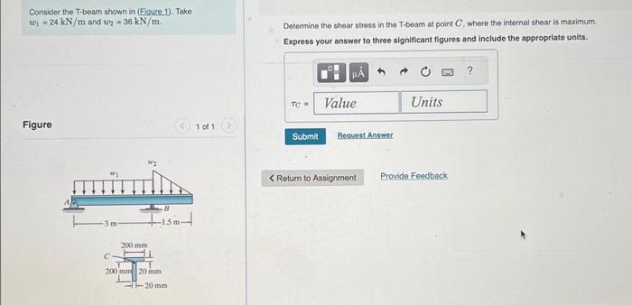 Solved Consider the T-beam shown in (Elqure 1). Take | Chegg.com