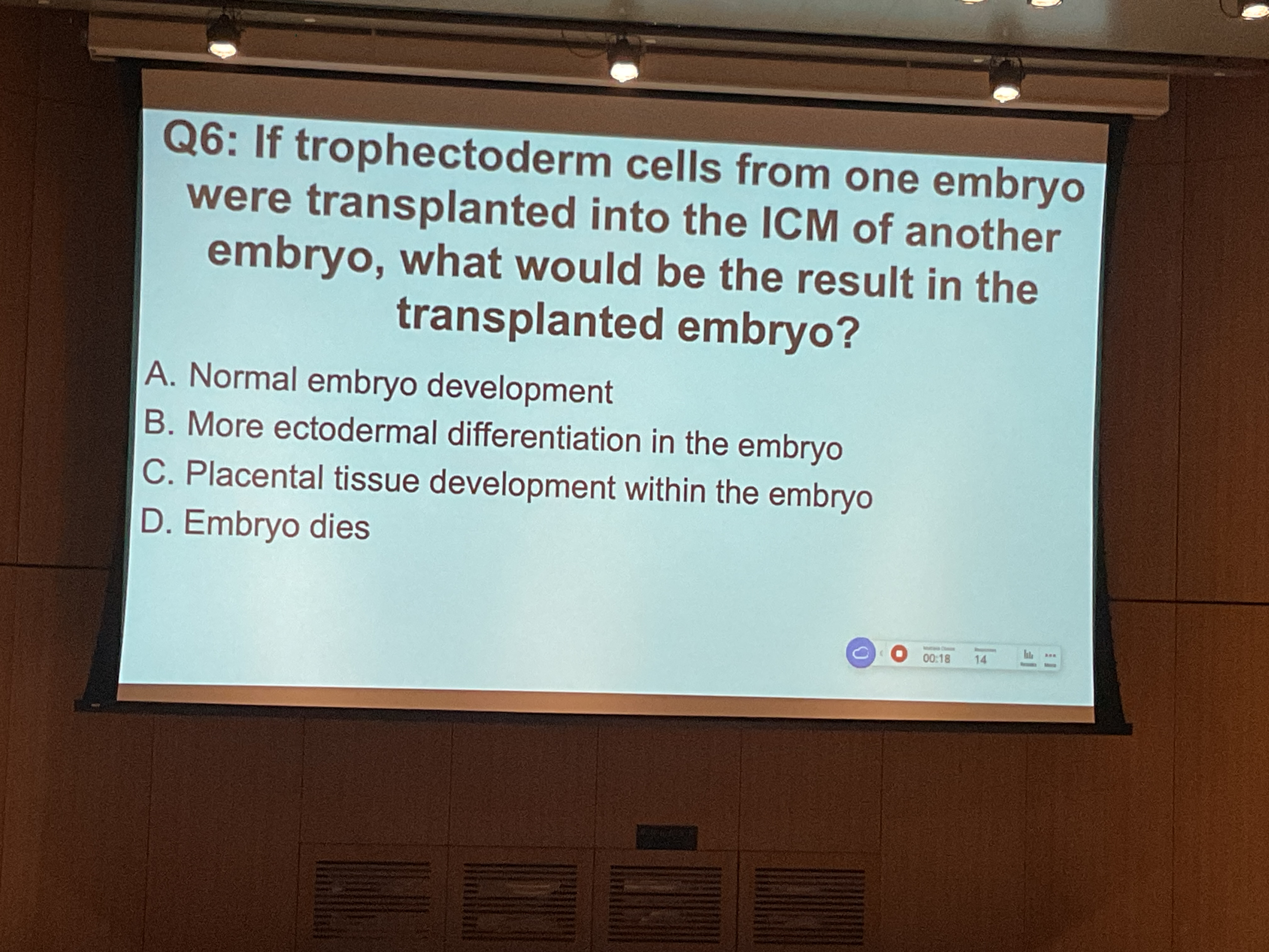Solved Q6: If trophectoderm cells from one embryo were | Chegg.com