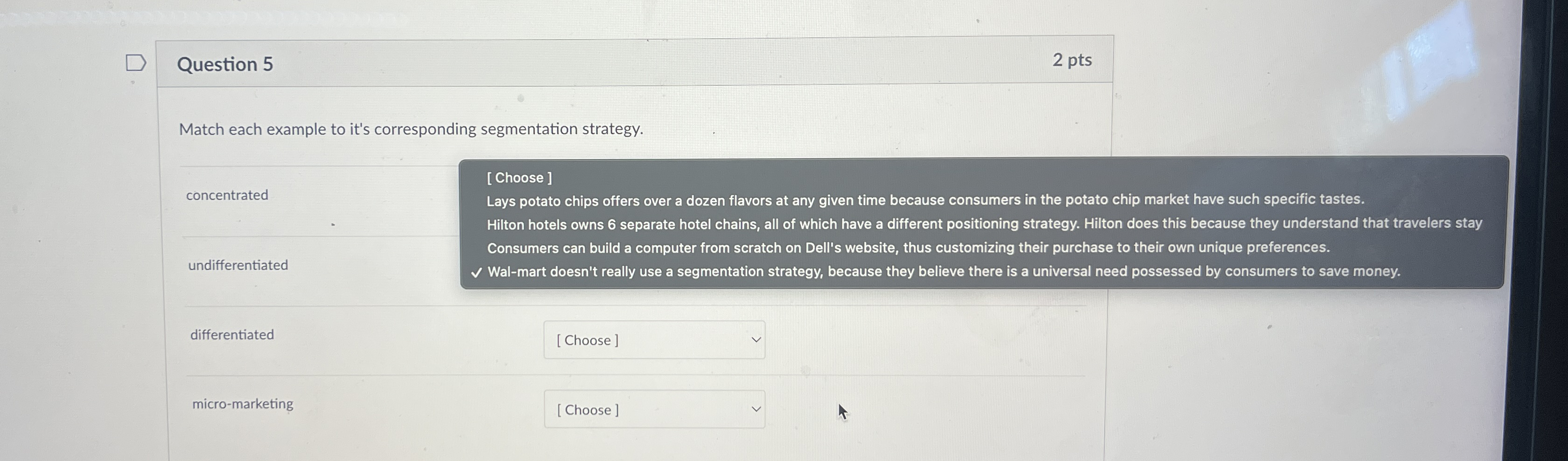 Solved Question 52 ﻿ptsMatch each example to it's | Chegg.com