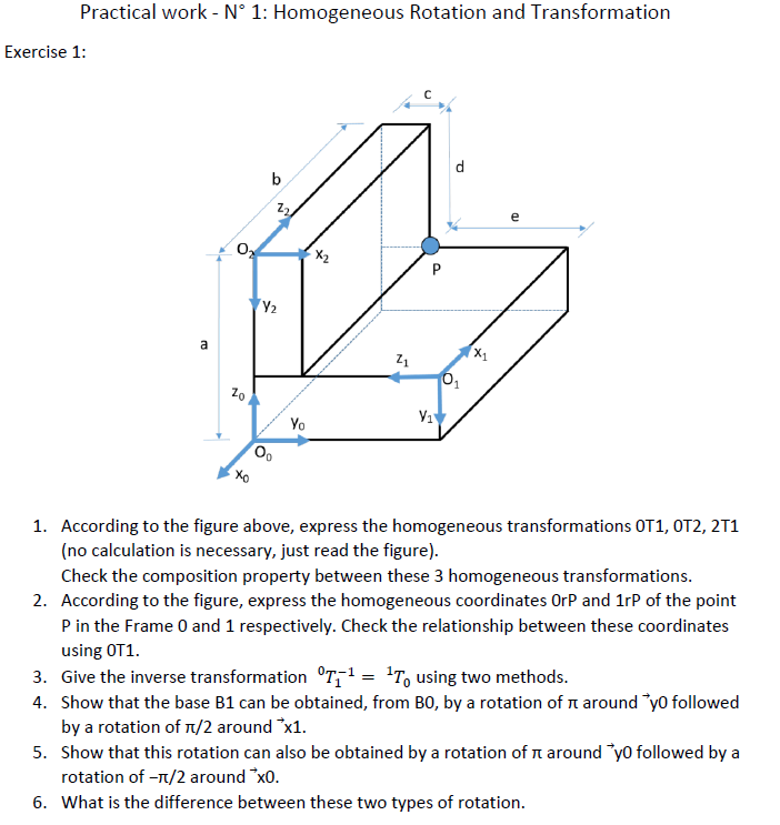Solved Practical work - N° 1: Homogeneous Rotation and | Chegg.com