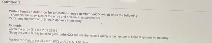 Solved Write a function definition for a function named | Chegg.com