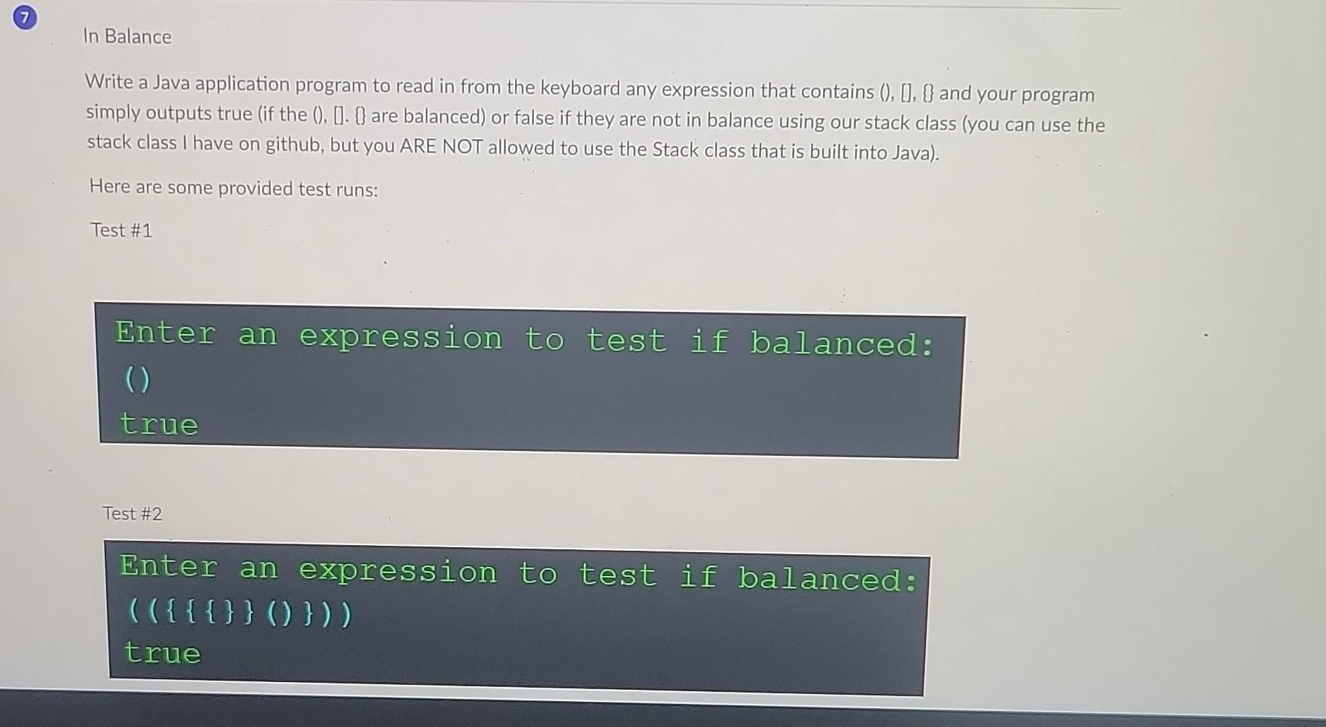 Solved In Balance Write A Java Application Program To Read 3598