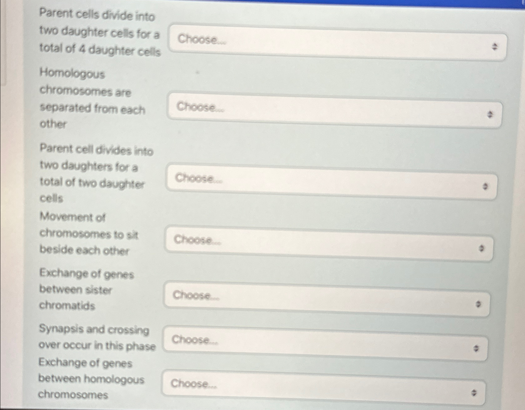 Solved Parent cells divide into two daughter cells for a | Chegg.com
