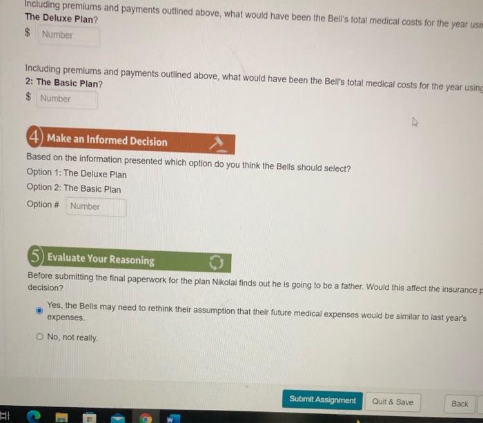 Solved Choosing an insurance plan 1 Understand the Problem | Chegg.com