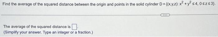 Solved Find the average of the squared distance between the | Chegg.com