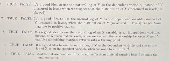 Solved True False Its A Good Idea To Use The Natural 3251